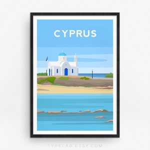 Cyprus Art Print, Cyprus Travel Print, Mediterranean Poster, Cyprus ...