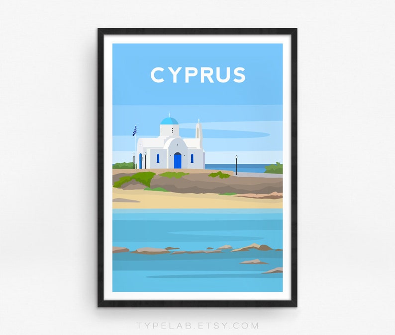 Cyprus Art Print Cyprus Travel Print Mediterranean Poster | Etsy