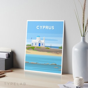 Cyprus Art Print, Cyprus Travel Print, Mediterranean Poster, Cyprus ...