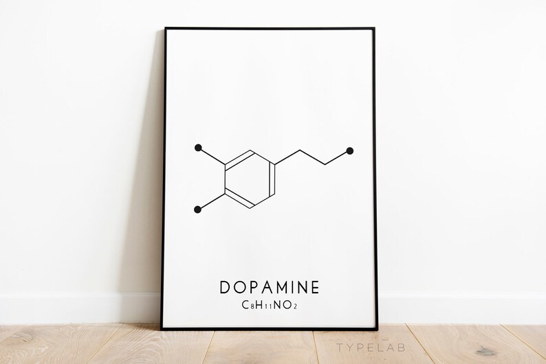 Dopamine Molecule Printable Art Molecular Structure Digital - Etsy