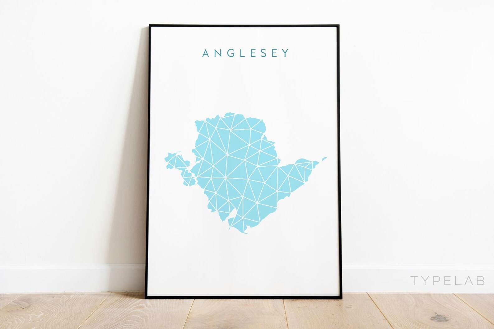 Anglesey Print, North Wales Map Print, Anglesey Travel Poster ...