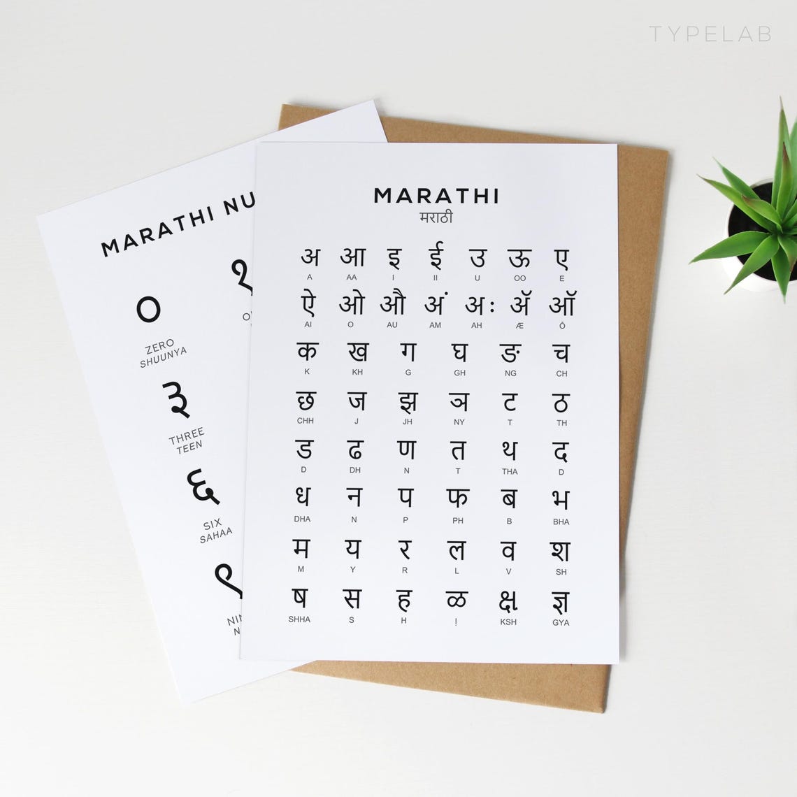Marathi Alphabet and Number Printable Set | Language Learning Wall Art ...