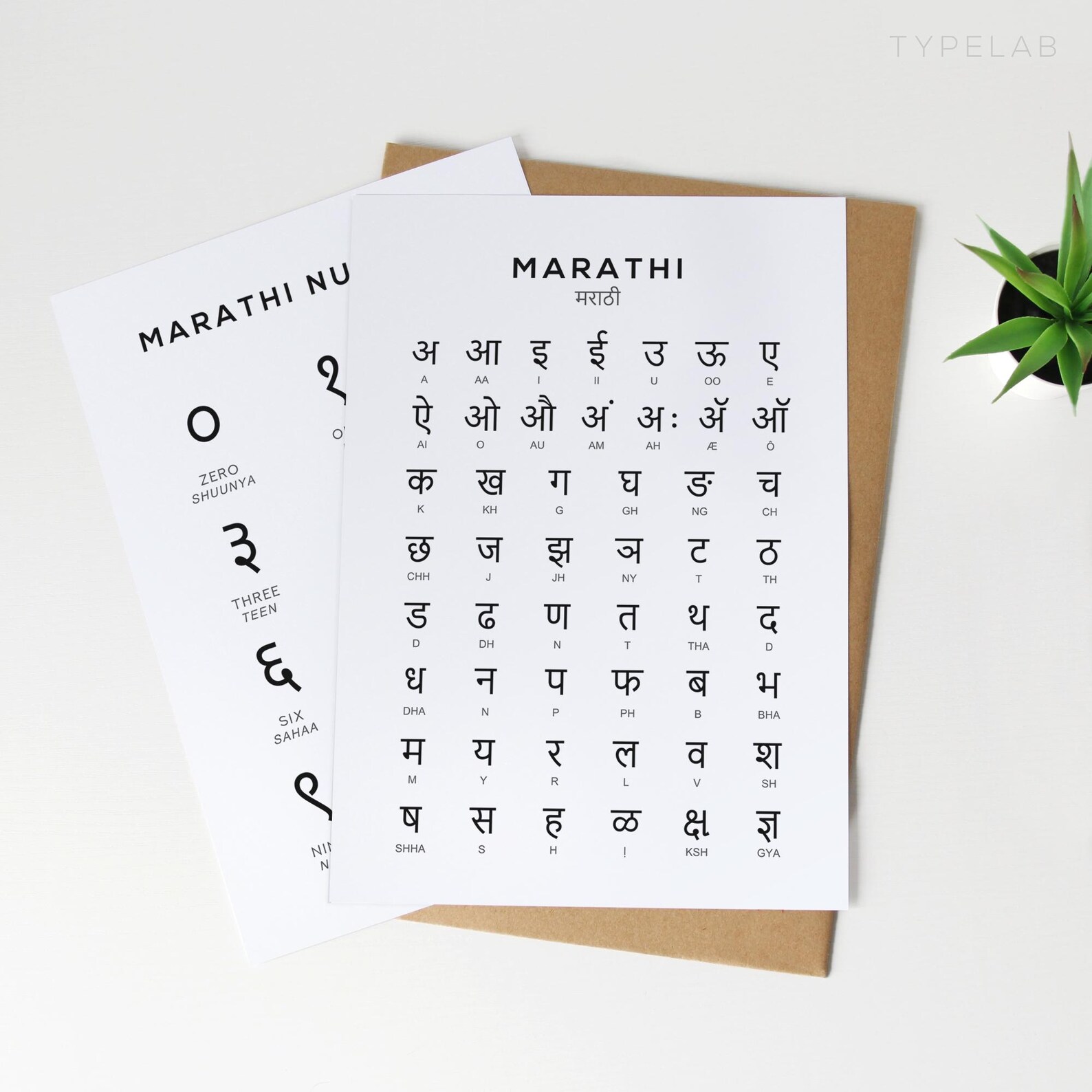 Marathi Alphabet and Number Printable Set | Language Learning Wall Art ...