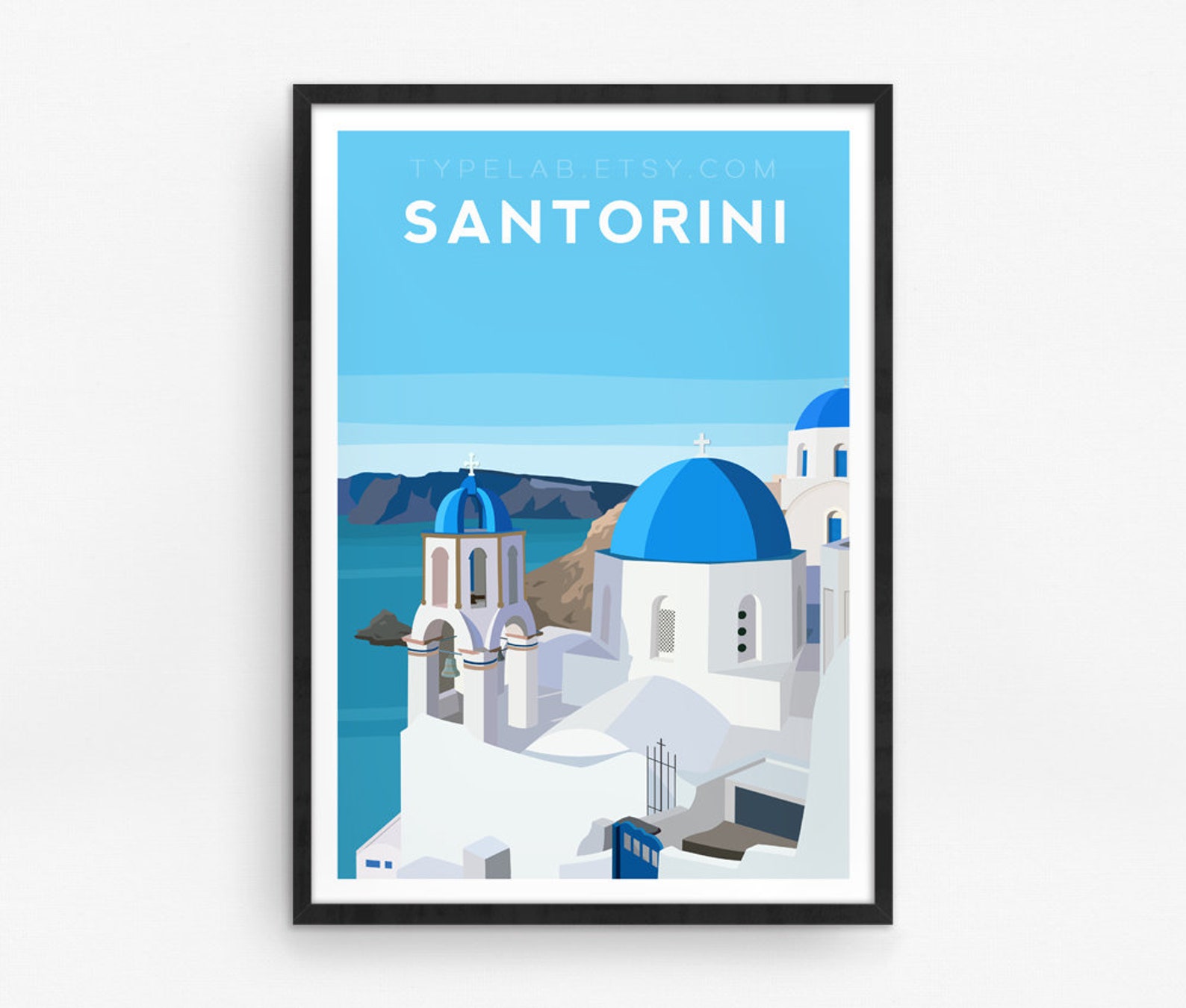 Greece Travel Poster Art Print Set Set of 3 Greek Travel - Etsy UK