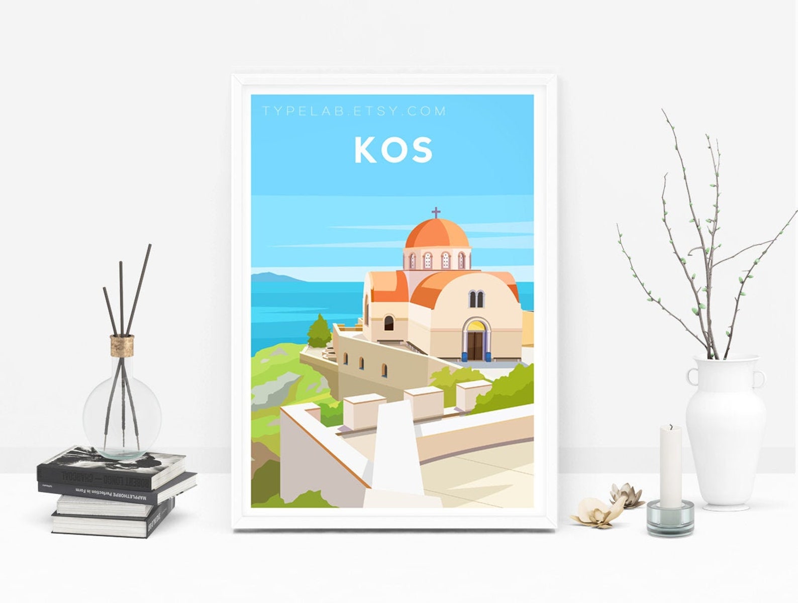 Kos Art Print Greece Travel Print Island of Kos Poster Kos - Etsy UK