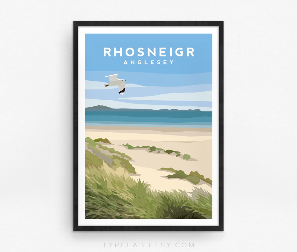 Anglesey Travel Poster Art Print Set Set of 6 Welsh Travel | Etsy UK