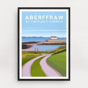 Anglesey Travel Print Set, Set of 8 Welsh Travel Posters, Wales Print ...