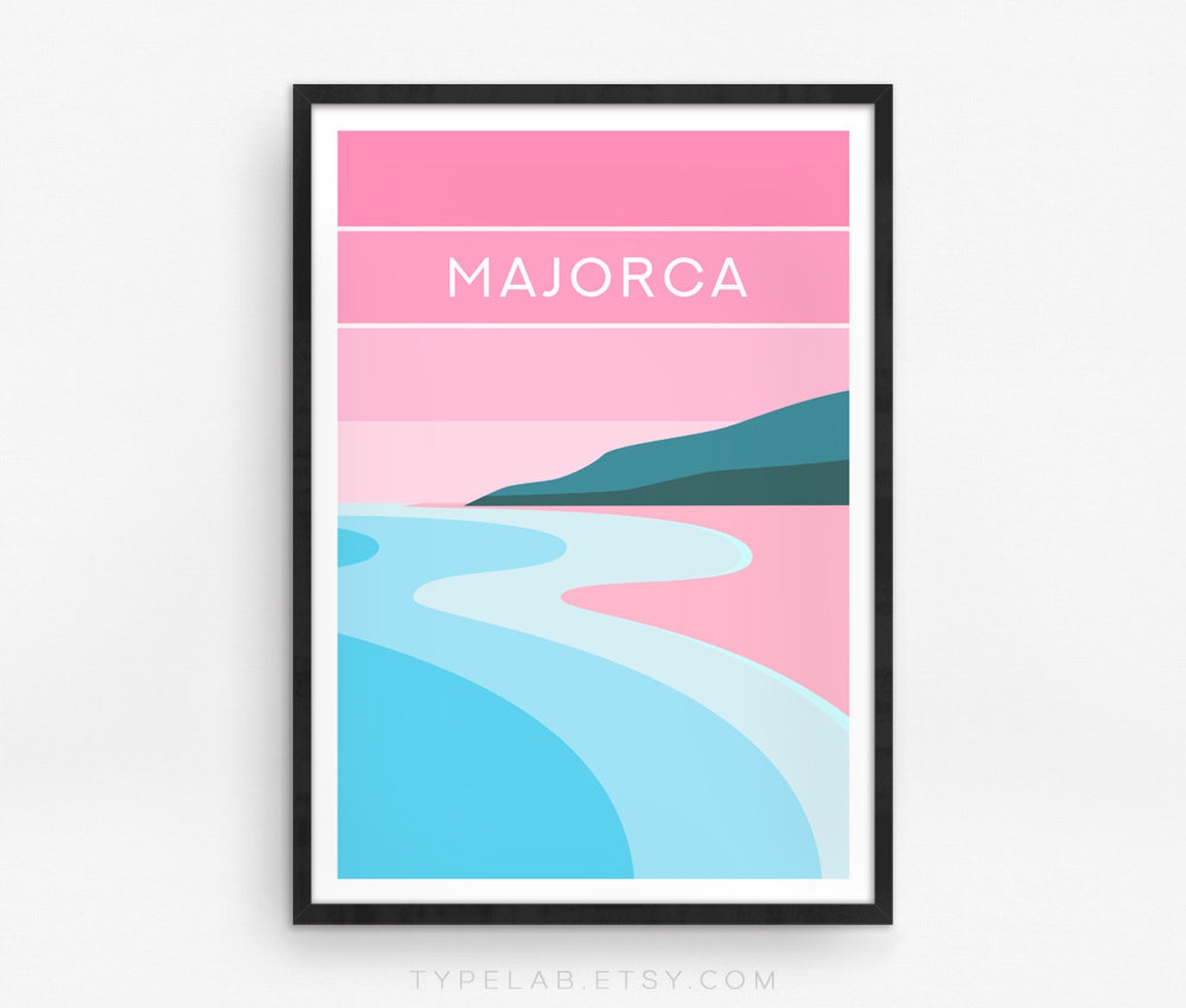 Majorca Art Print Spain Travel Print Mallorca Poster | Etsy