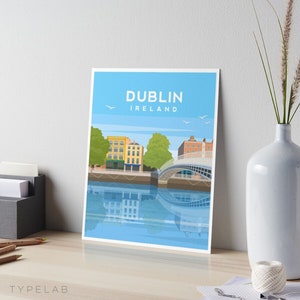 Dublin Art Print, Ireland Travel Print, Ha'penny Bridge Art Poster ...