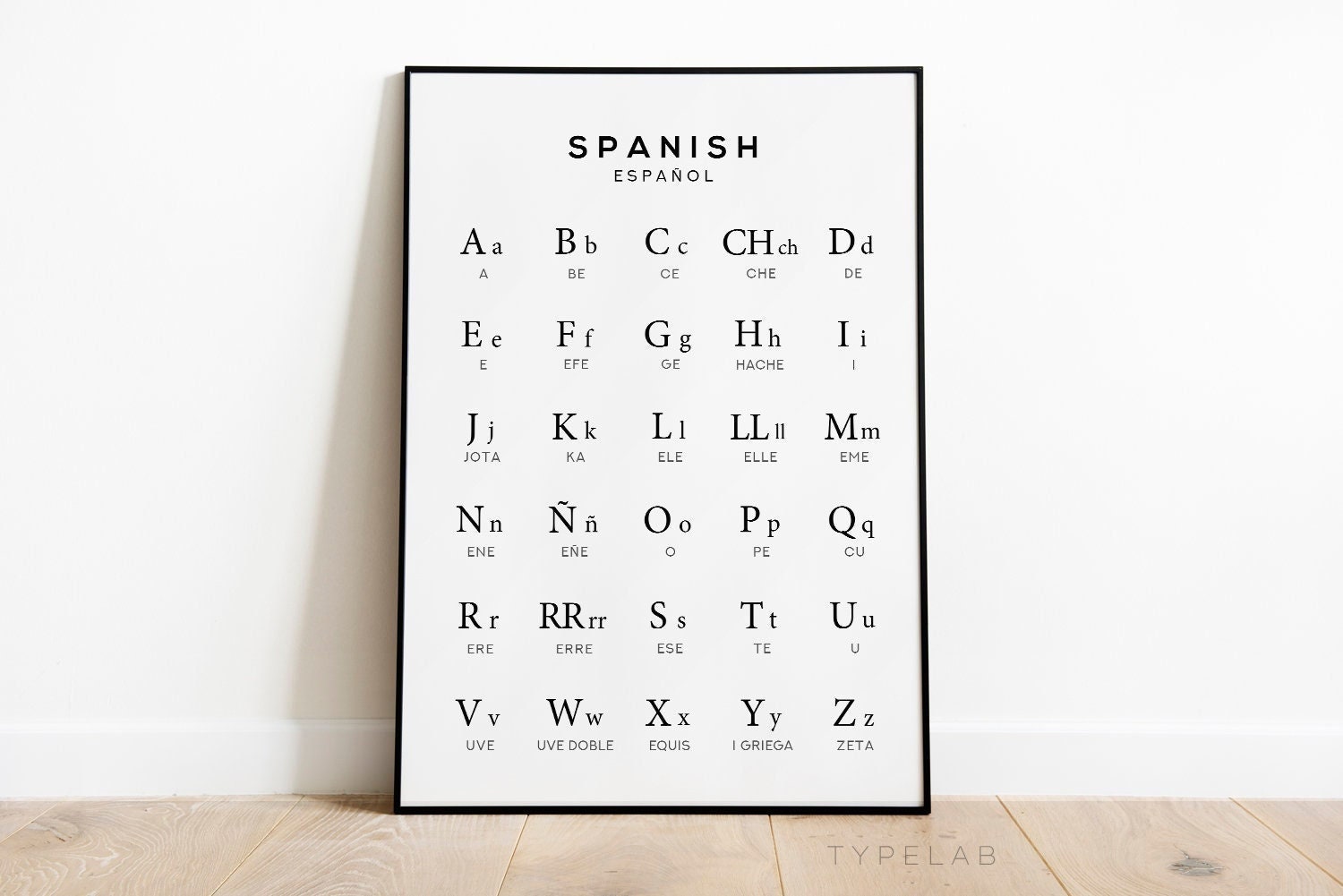 Spanish Alphabet Chart Print Espanol Print Alphabet Poster | Etsy UK