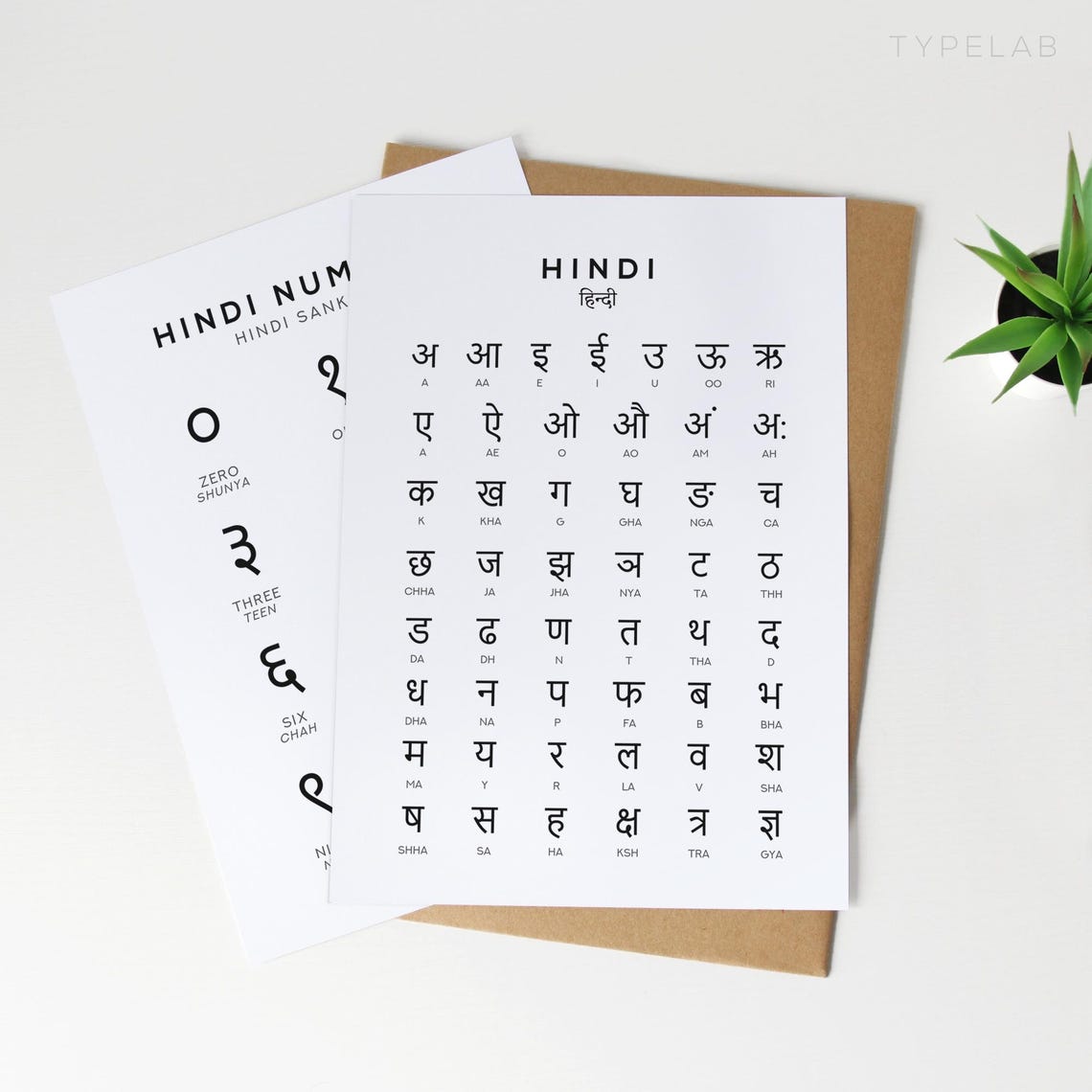 Hindi Alphabet and Number Print Set, Hindi Chart Poster, Indian Wall ...