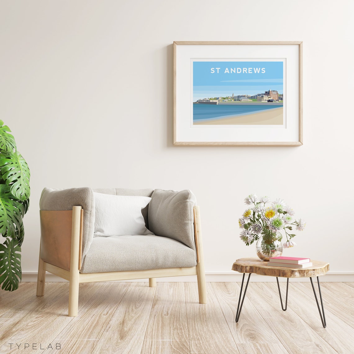 St Andrews Print | Scotland Travel Poster - Fife Coastal Wall Art - Etsy UK