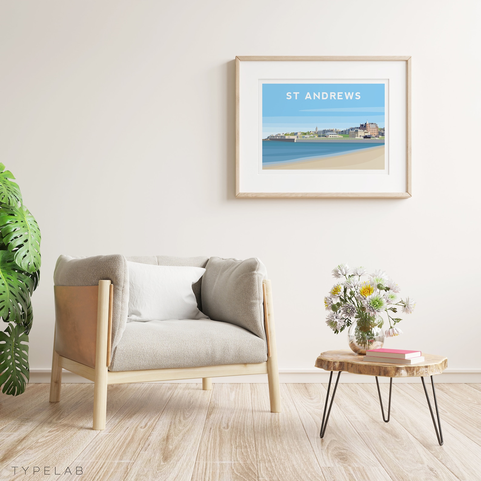 St Andrews Print | Scotland Travel Poster - Fife Coastal Wall Art - Etsy UK