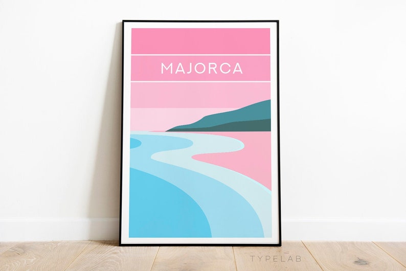 Majorca Art Print Spain Travel Print Mallorca Poster - Etsy