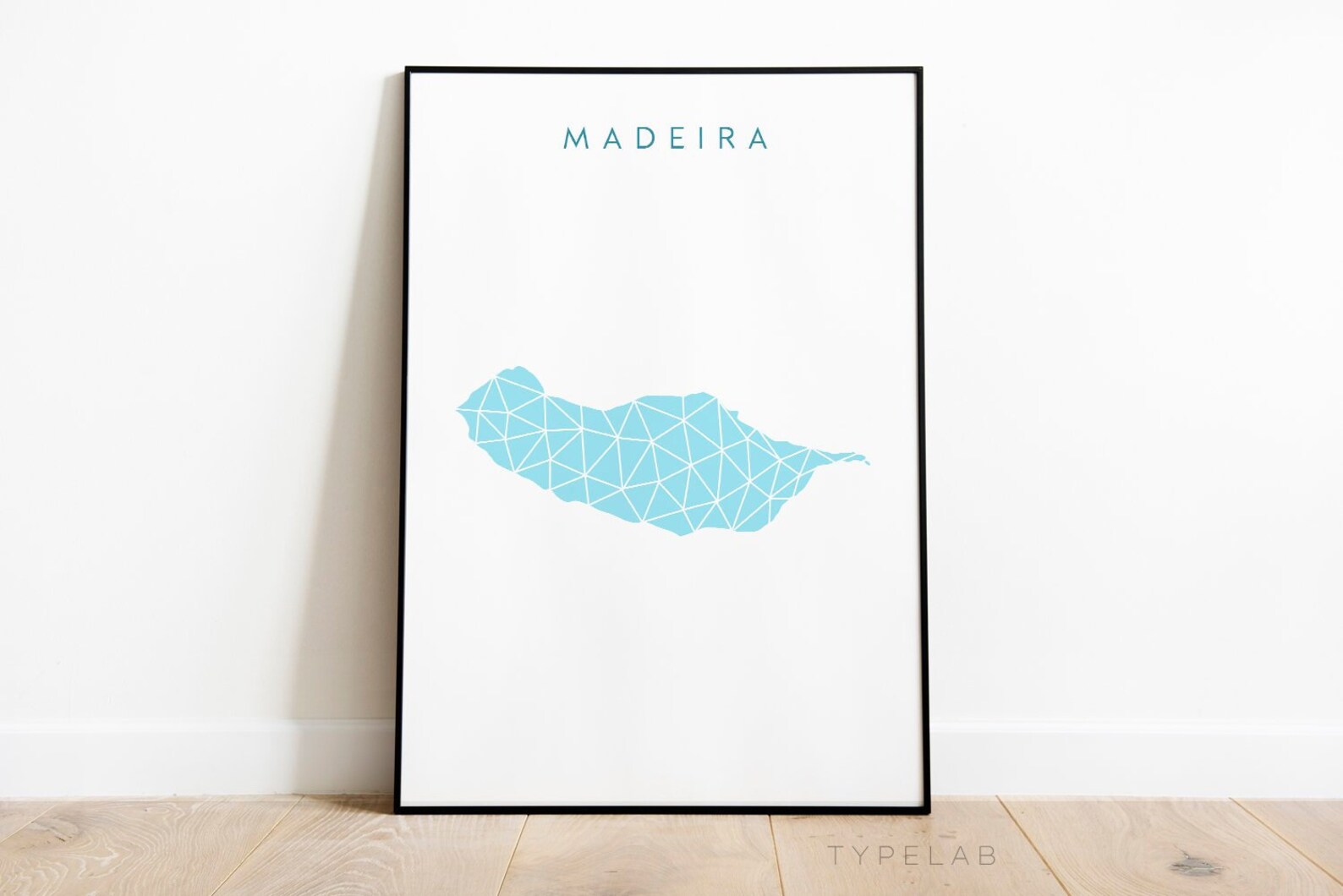 Madeira Print Portugal Map Print Portugal Travel Poster - Etsy