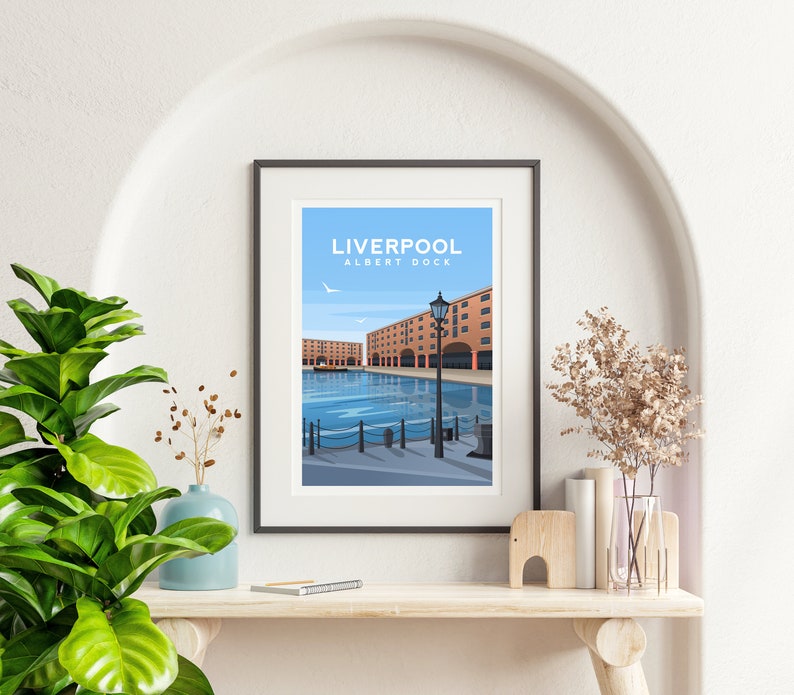 Liverpool Art Print, Royal Albert Dock Travel Poster, Liverpool ...