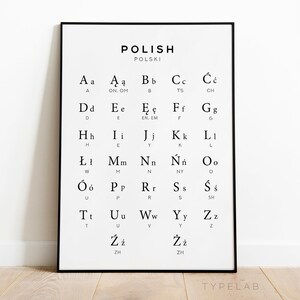 Polish Alphabet Printable Art, Polish Digital Print, Alphabet Chart ...