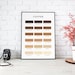 Coffee Colour Chart Printable Art | Caffeine Wall Decor (digital ...