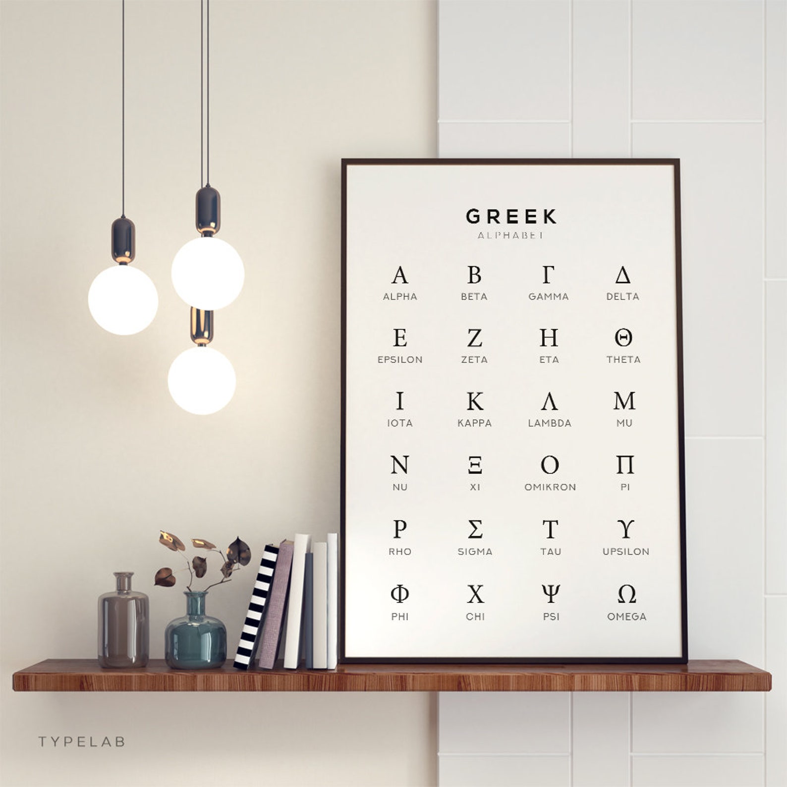 Greek Alphabet Chart Print, Greek Print, Alphabet Poster, Greek ...