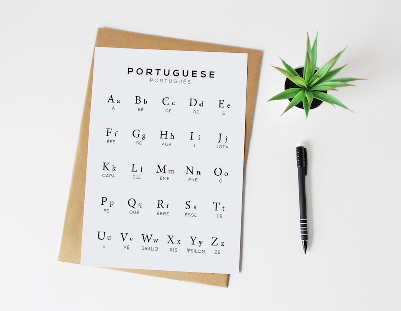 Portuguese Alphabet Chart Print, Portugal Alphabet Poster, Portuguese ...