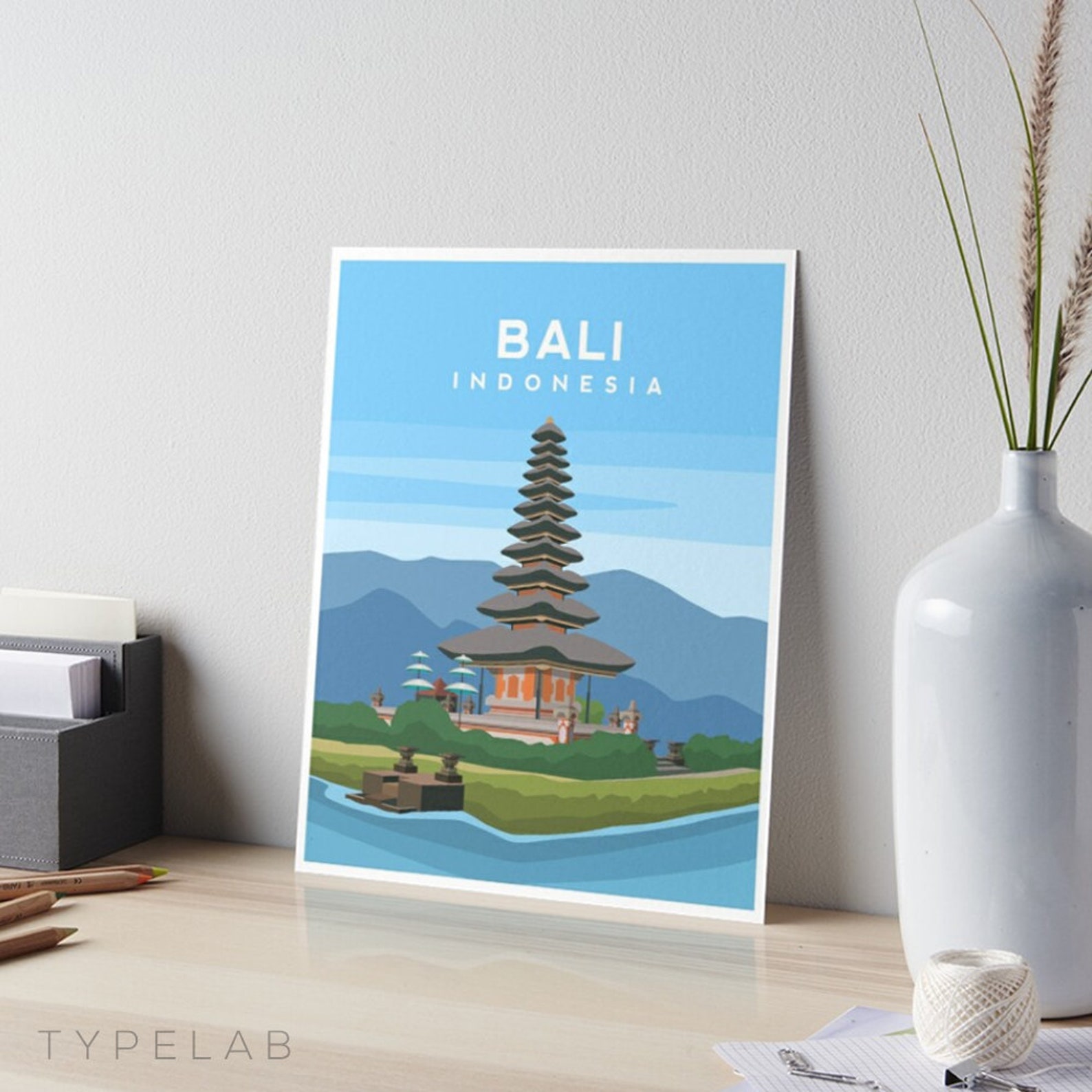 Bali Art Print Indonesia Travel Print East Asia Poster Bali - Etsy