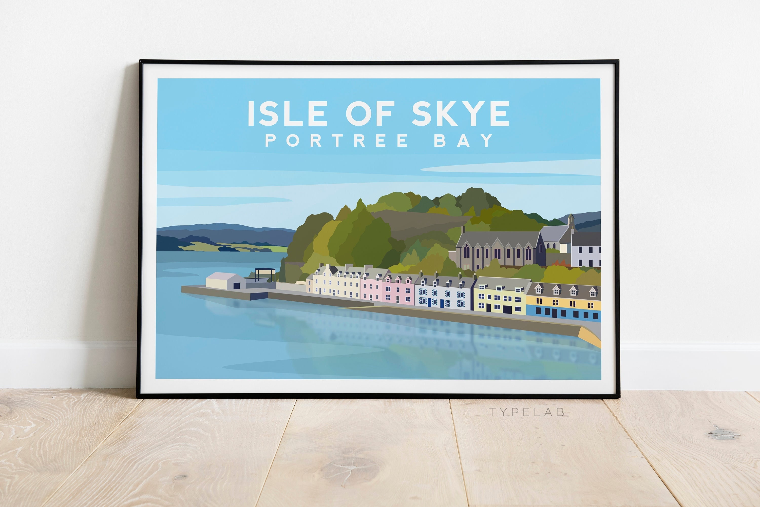 Isle of Skye Art Print Scotland Travel Print Portree Bay Art - Etsy UK