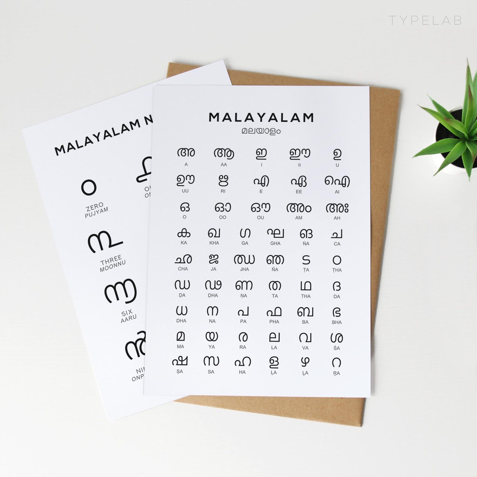 Malayalam Alphabet and Number Printable Set | Language Learning Wall ...
