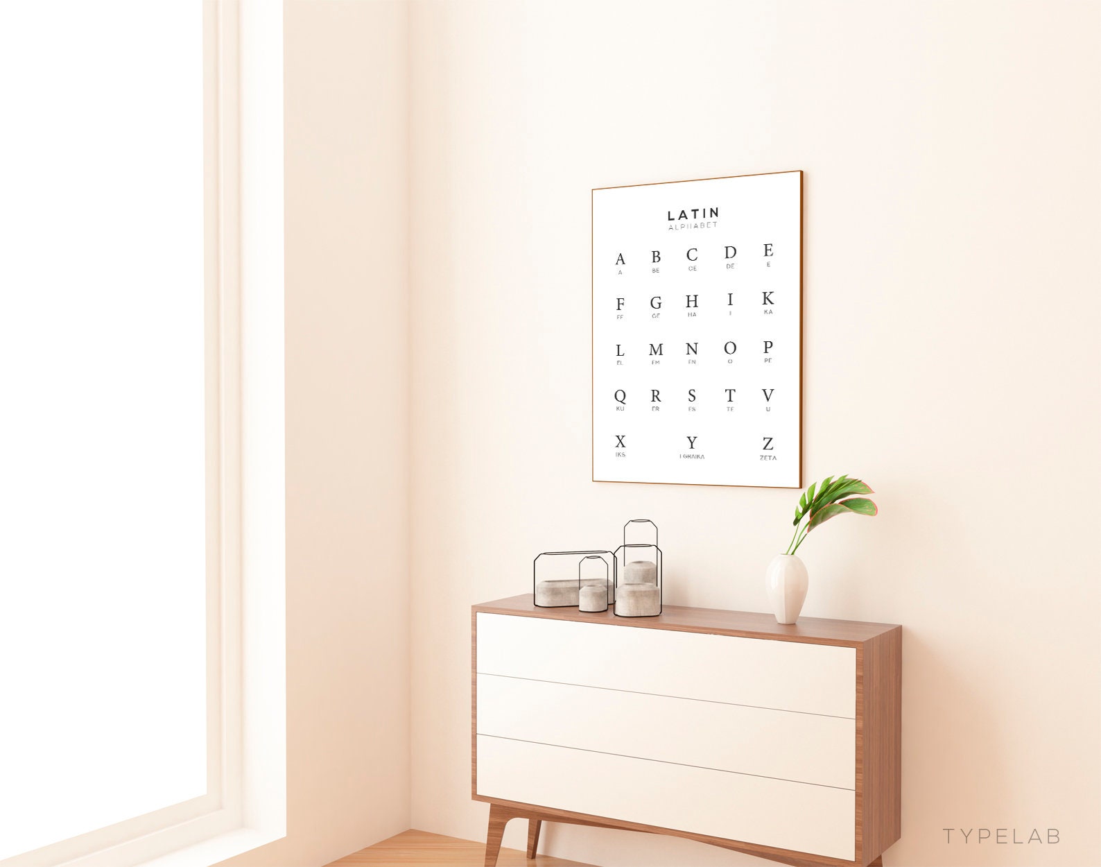 Classical Latin Alphabet Printable Art | Language Learning Chart Poster ...