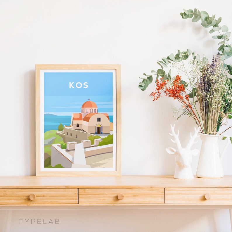 Kos Art Print Greece Travel Print Island of Kos Poster Kos - Etsy UK