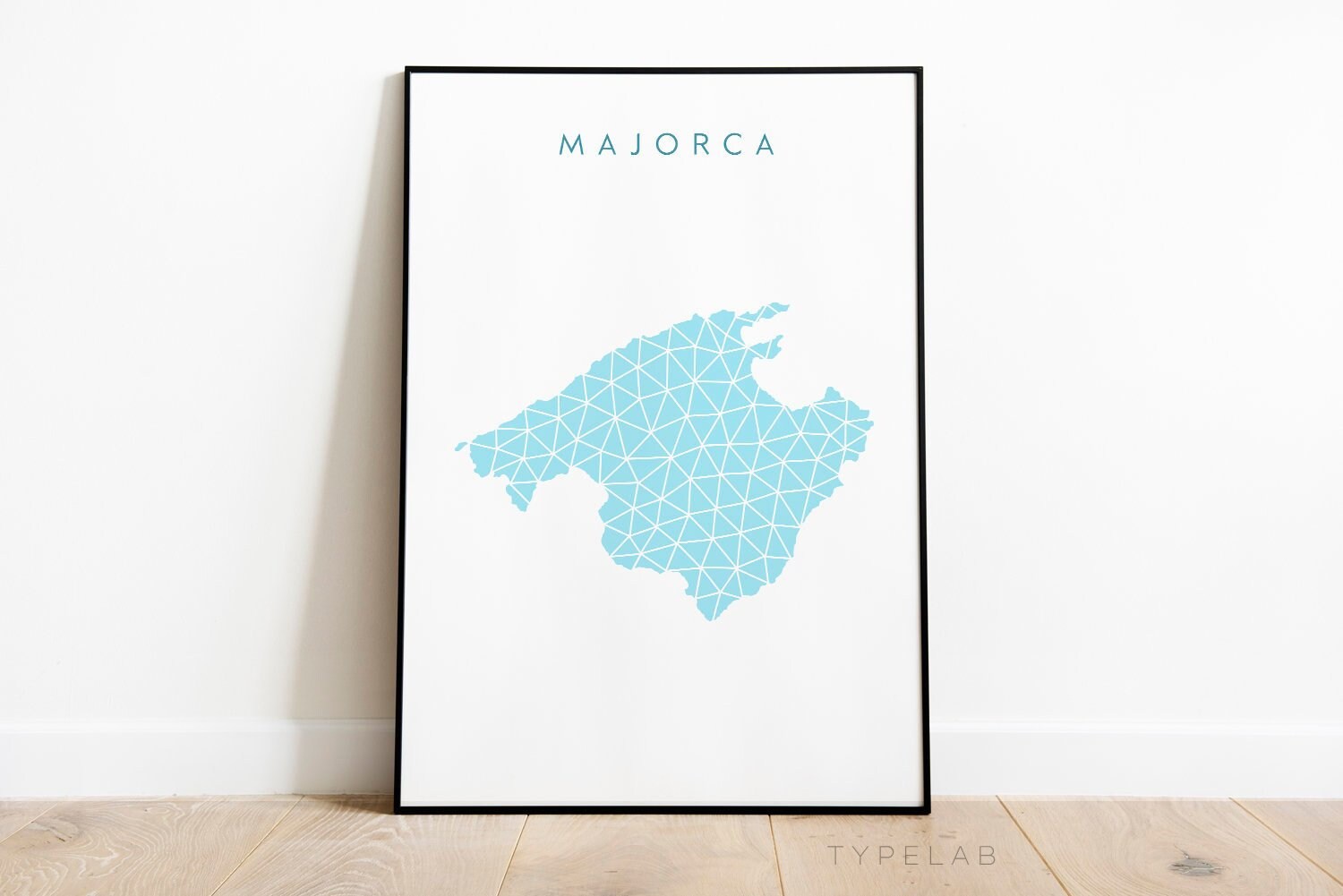 Majorca Print Spain Map Print Balearic Islands Travel | Etsy