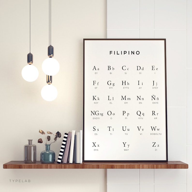Buy Filipino Alphabet Chart Print Philippines Alphabet Poster Online in ...