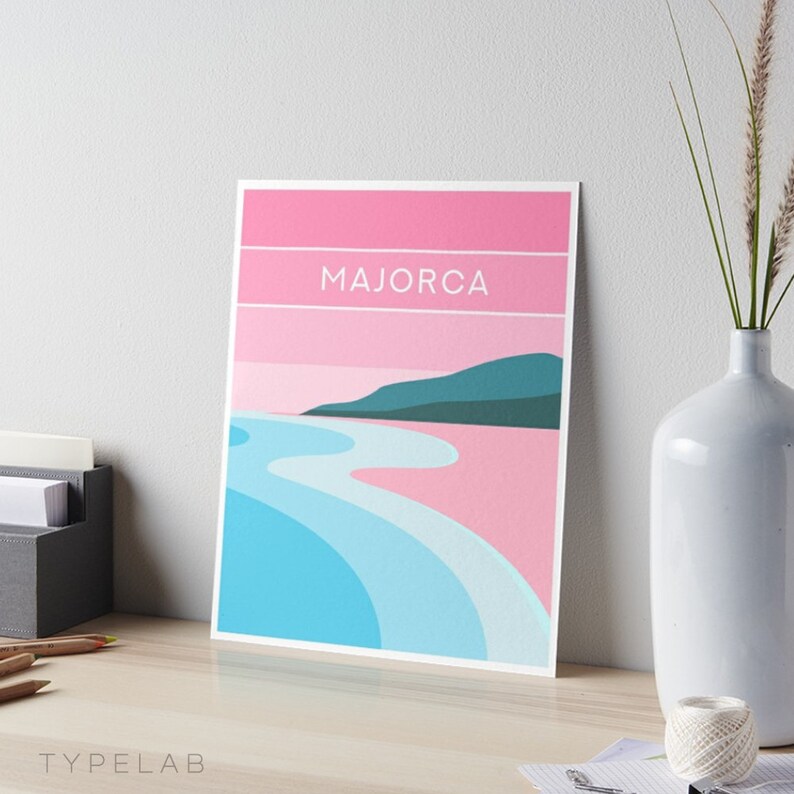 Majorca Art Print Spain Travel Print Mallorca Poster | Etsy