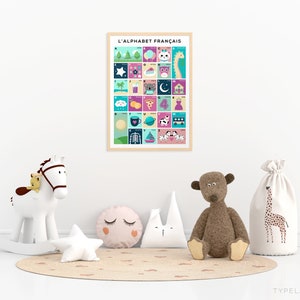 Children's French Alphabet Print, Nursery Alphabet Poster, L'alphabet ...