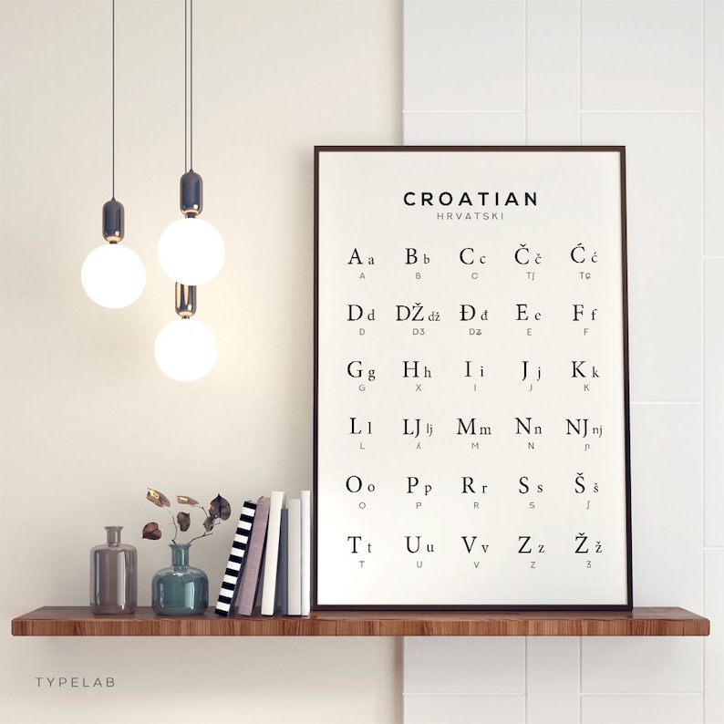 Kroatisch Alphabet Poster Kroatisch Poster Kroatisch Poster - Etsy.de