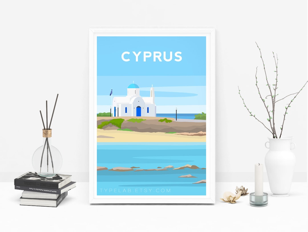 Cyprus Art Print, Cyprus Travel Print, Mediterranean Poster, Cyprus ...