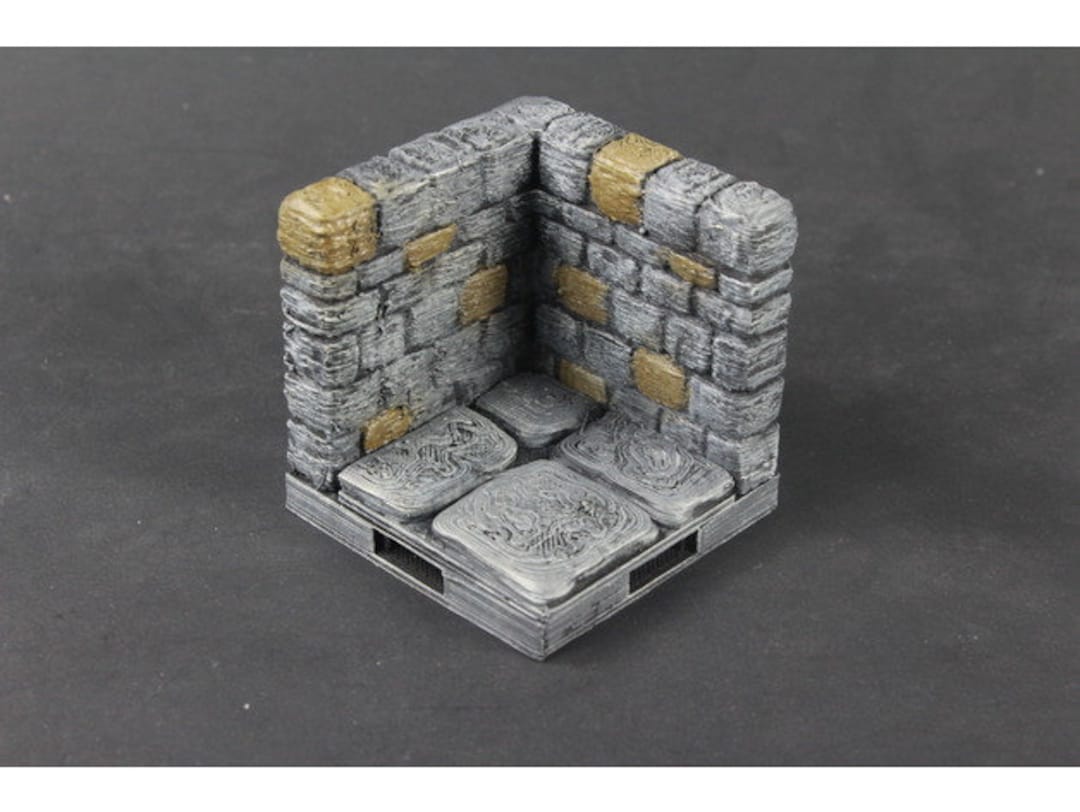 3D Printed Smooth Stone Floor With Stone Walls 25mm Scale - Etsy UK