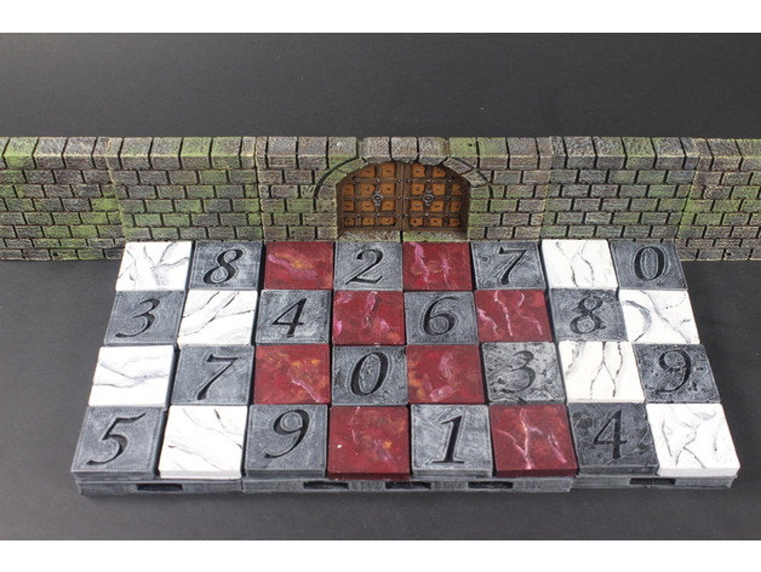 3D Printed Smooth and Cut Stone Floor With Numbers (25mm Scale) - Etsy