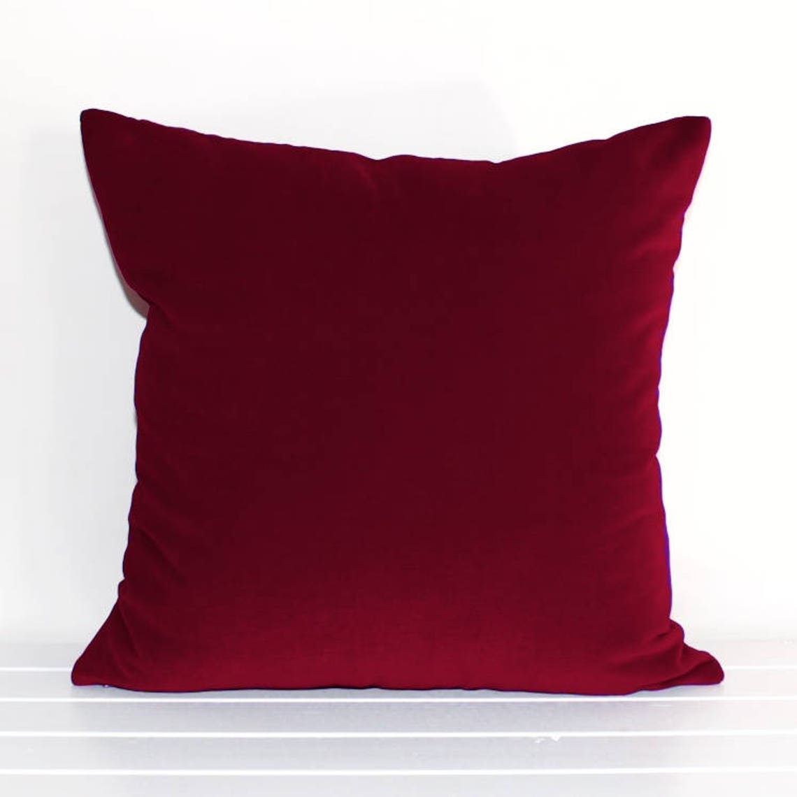Ruby Red Velvet Cushion Cover - Etsy