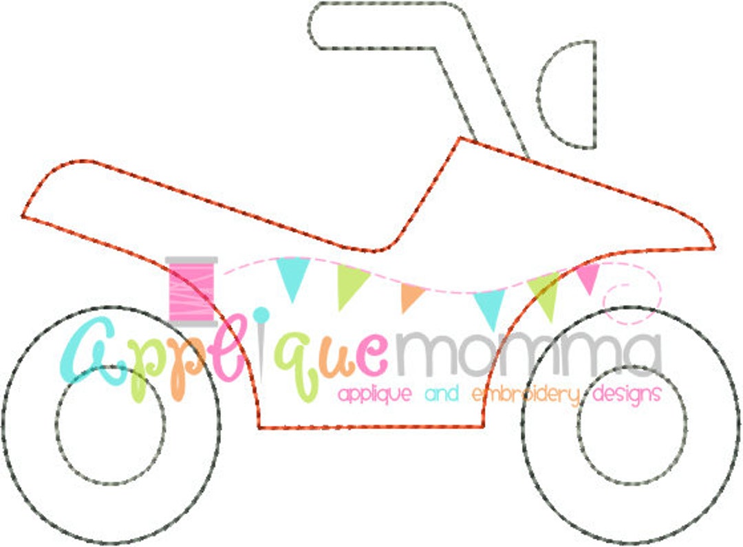Vintage ATV Embroidery Design - Etsy