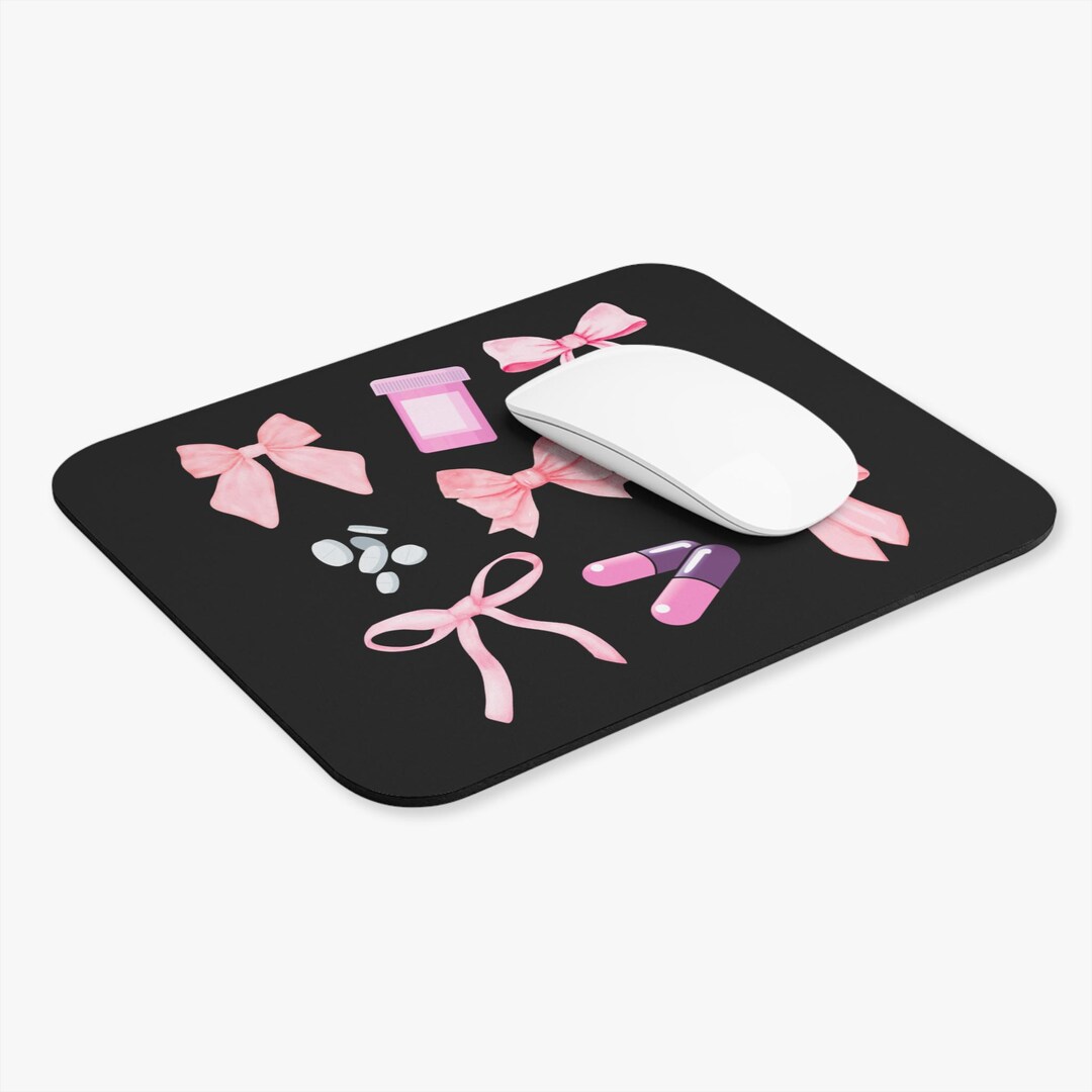 Pink Ribbon Bow Pharmacy Mouse Pad (rectangle) - Etsy
