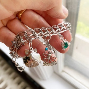 Sterling Charm Bracelet With Assorted Charming Charms. - Etsy