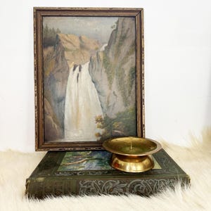 Antique Original Llamberris Waterfalls, North Wales Muted Moody Framed ...