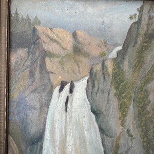 Antique Original Llamberris Waterfalls, North Wales Muted Moody Framed ...