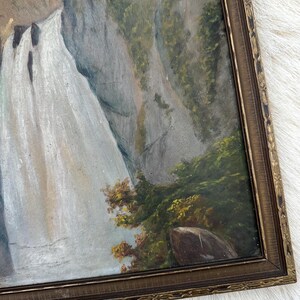 Antique Original Llamberris Waterfalls, North Wales Muted Moody Framed ...