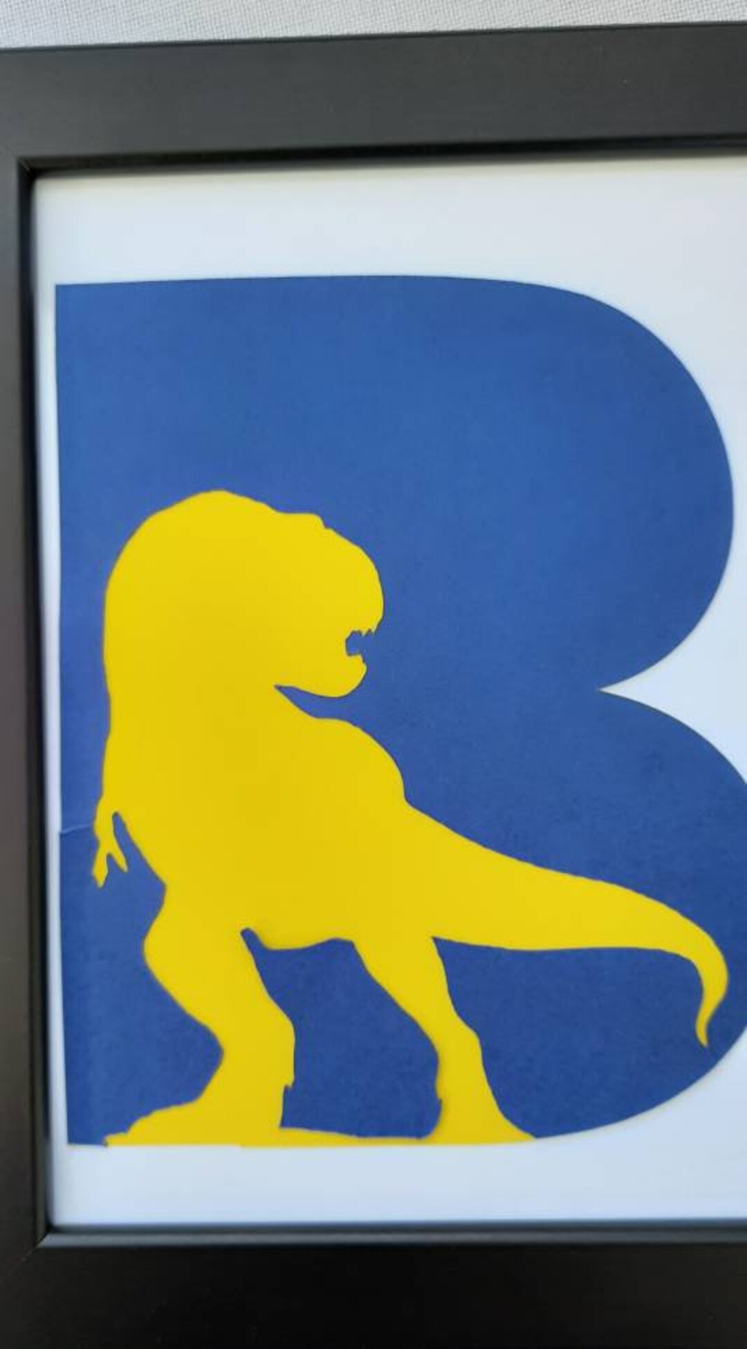 Dinosaur Personalised Initial Wall Art - Etsy