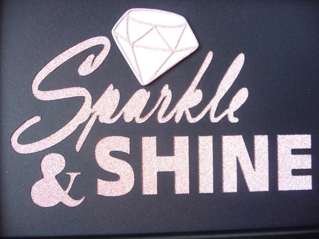 Sparkle and Shine Glitter Framed Artwork - Etsy