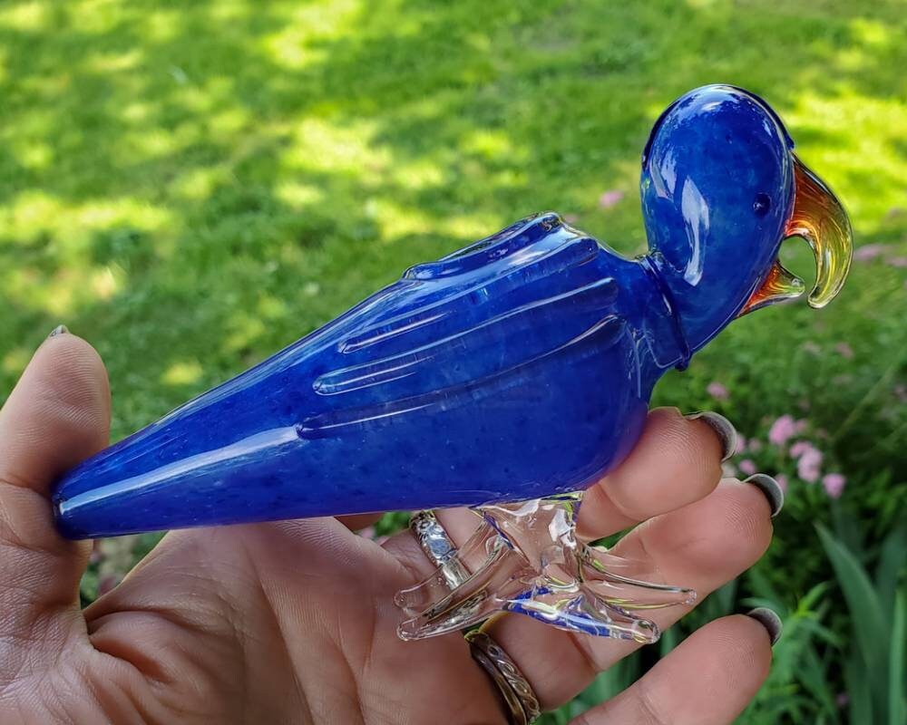 Collectible Glass Pipe Parrot Pipe Bird Lover Glass Smoking | Etsy