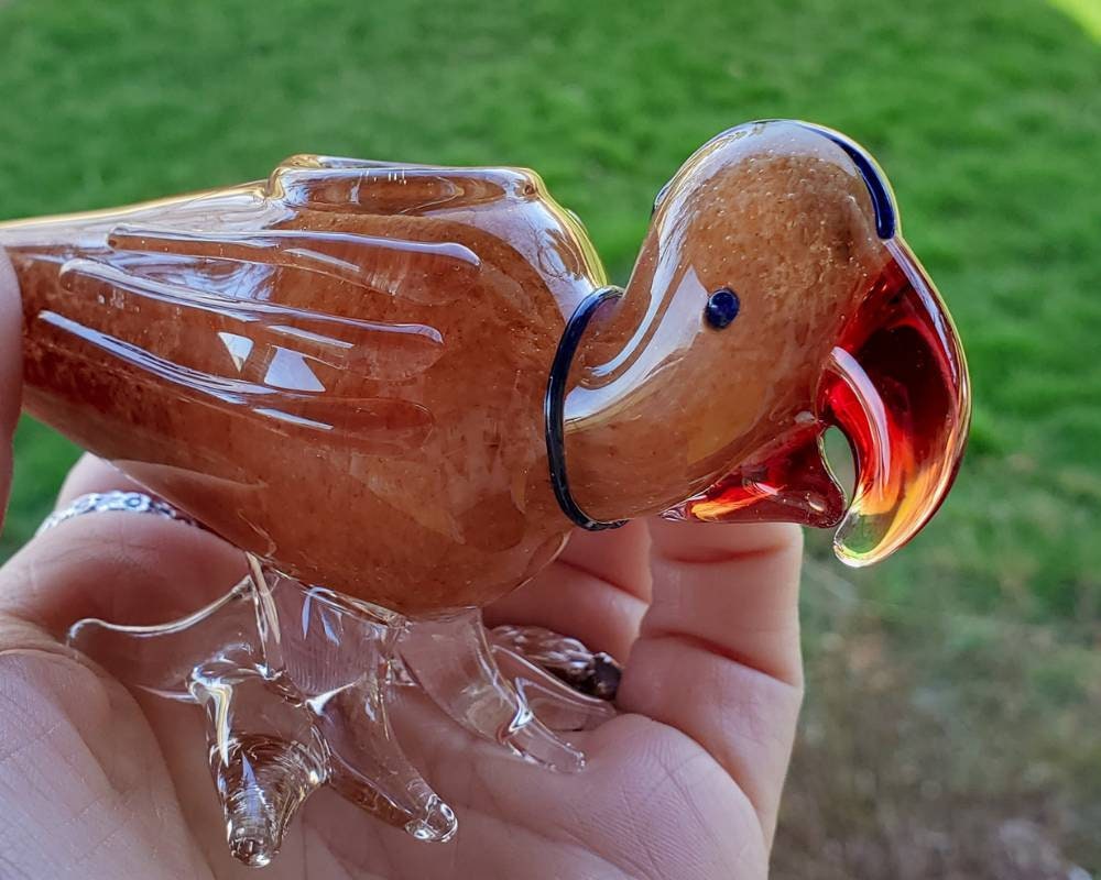 Collectible Glass Pipe Parrot Pipe Bird Lover Glass Smoking | Etsy