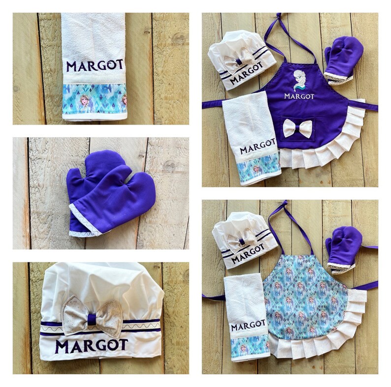 Frozen Elsa Apron Child Apron Personalized Apron Gloved Oven Mitt Made ...