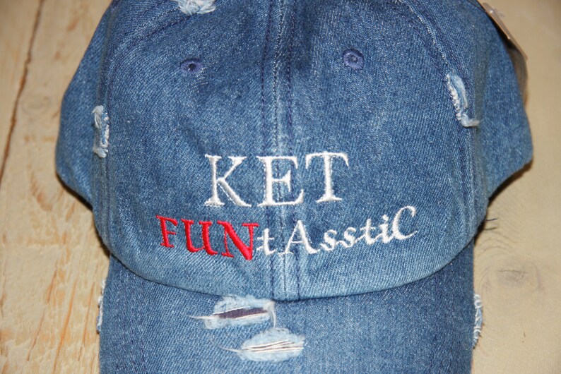 Distressed Denim Hat Custom Embroidered Baseball Hat - Etsy